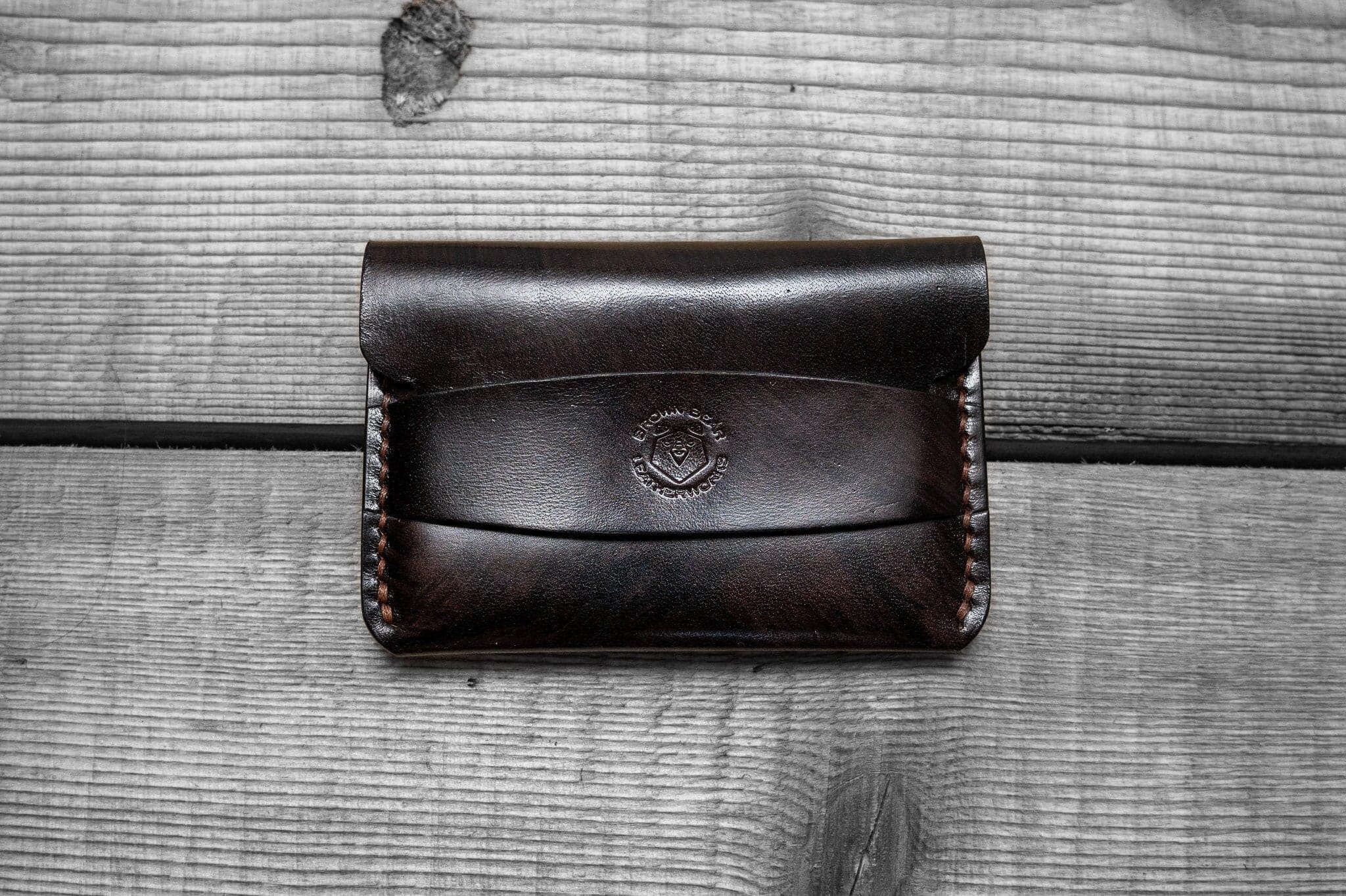 Leather EDC Coin Sleeve for two coins - Lucky Coin Slip - Brown Bear ...