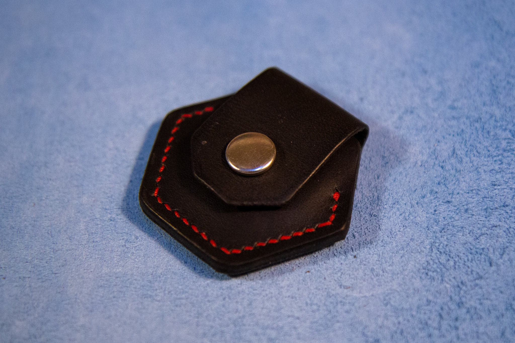 Leather EDC Coin Sleeve for two coins - Brown Bear Leatherworks