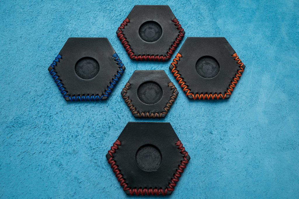 Leather EDC Coin Sleeve - Lucky Coin Slip - Brown Bear Leatherworks