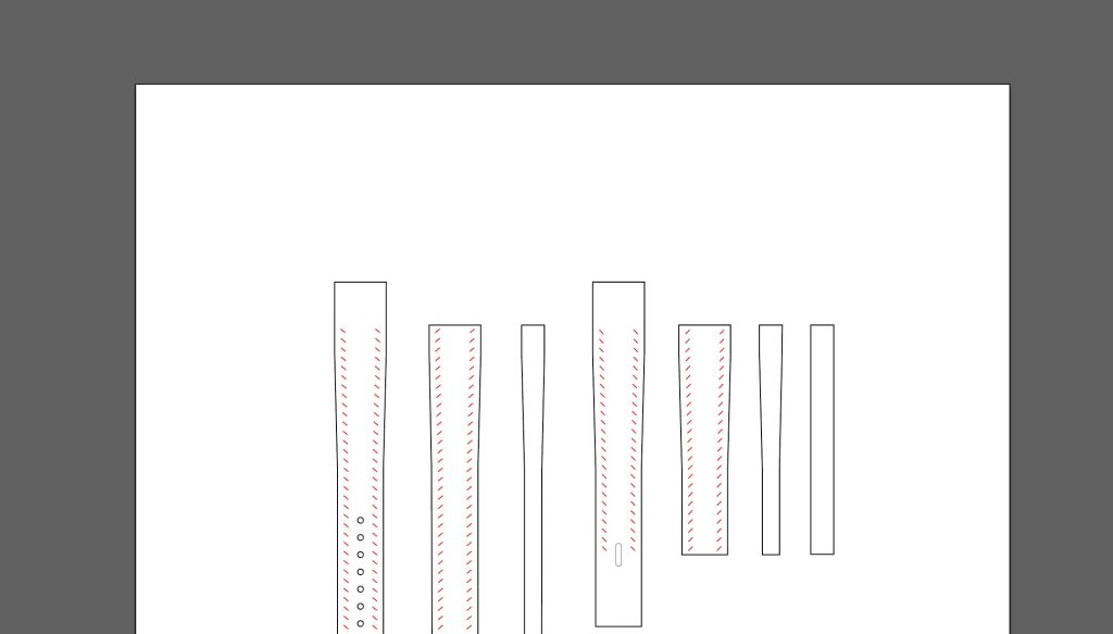 18 Printable Watch Strap Templates / 18-20-22mm 3 Sizes / Tapered and ...